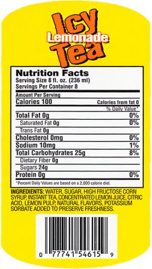 Icy Tea - Lemonade Flavor - Clover Farms